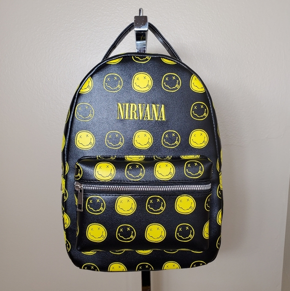Hot Topic | Bags | Nirvana Smile Logo Backpack | Poshmark